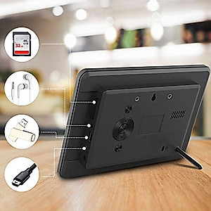 Digital Photo Frame with IPS Screen - Digital Picture Frame with 1080P Video, Music, Photo, Auto Rotate, Slide Show, Remote Control, Calendar, Time,1280x800, 16:9 (7 Inch Black)