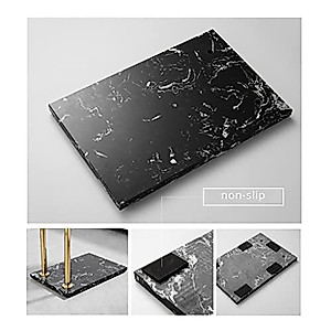 FCMLD Freestanding Towel Racks Bathroom Accessories Natural Marble Stand on Floor Towel Rail Stand Clothes Rack