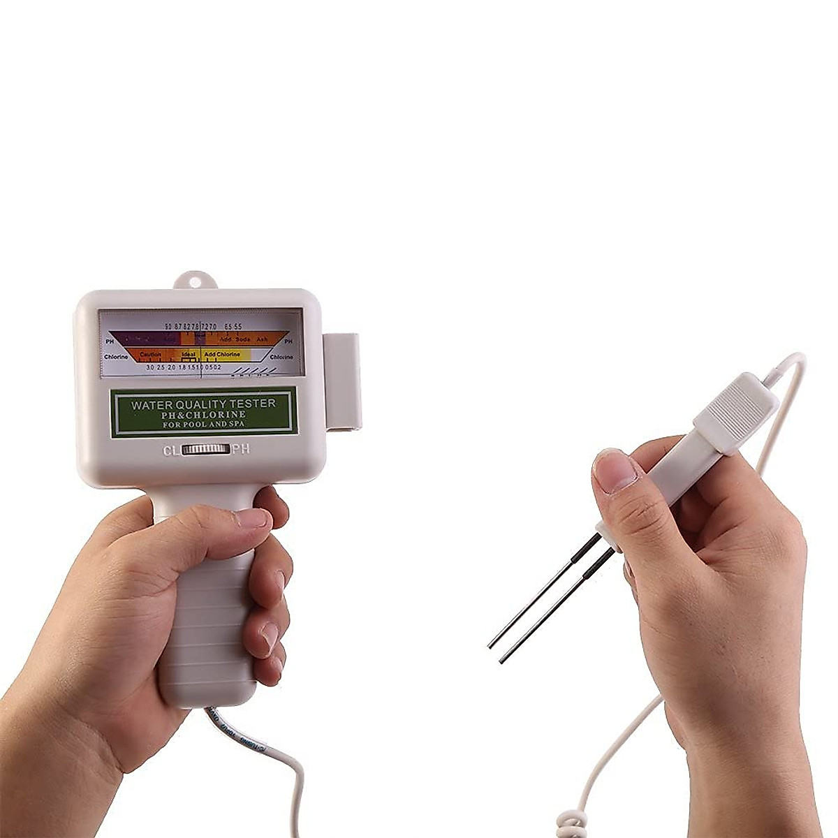 Water Quality Tester, Portable Digital Water PH Tester Level Meter Water Quality Analysis Checker for Drinking Water Swimming Pool Spa Water (1.2 to1.7 ppm, PH 7.2 to 7.8)