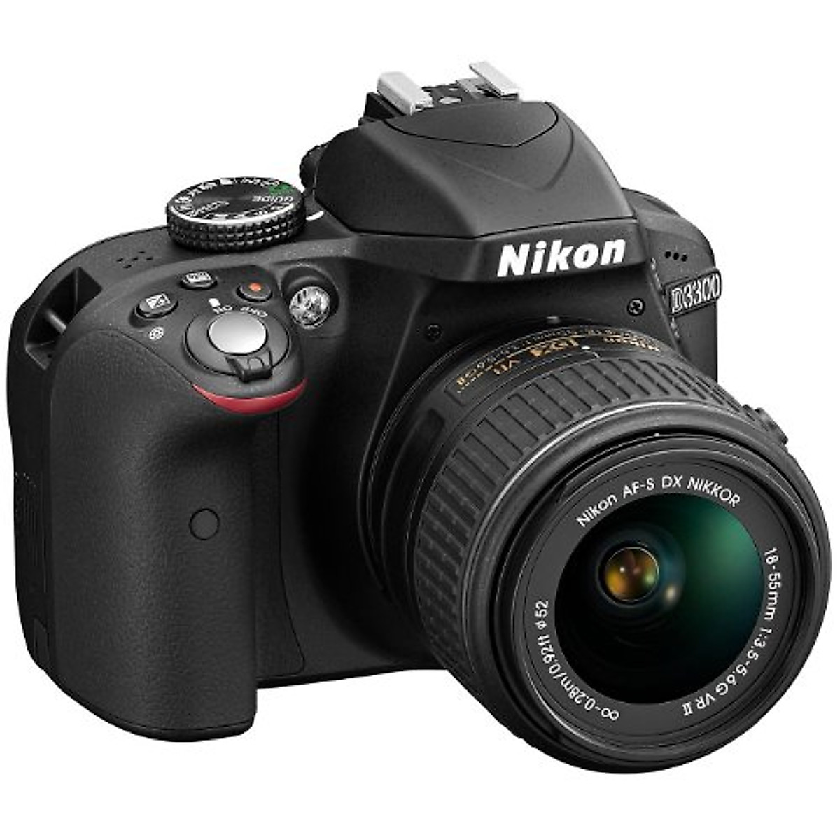 Nikon D3300 Digital SLR Camera with 18-55mm VR II Lens Kit - Black (24.2MP) 3.0 inch LCD
