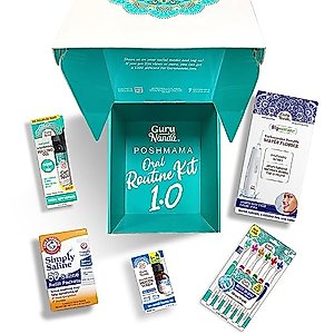 GuruNanda Complete Oral Care Kit 1.0 with CocoMint Pulling Oil, Butter on Gums Toothbrush, Concentrated Mouthwash, Handheld Portable Water Flosser, & Saline Packets - 5ct