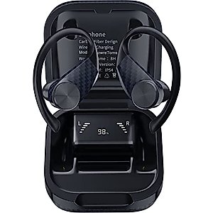 Wireless Earbuds Bluetooth 5.3 Headphone 40hrs Play Wireless earbud with charging case true Wireless Earbuds IP5 Waterproof with Earhooks, Touch Control Ear headphone for Sports Running Workout