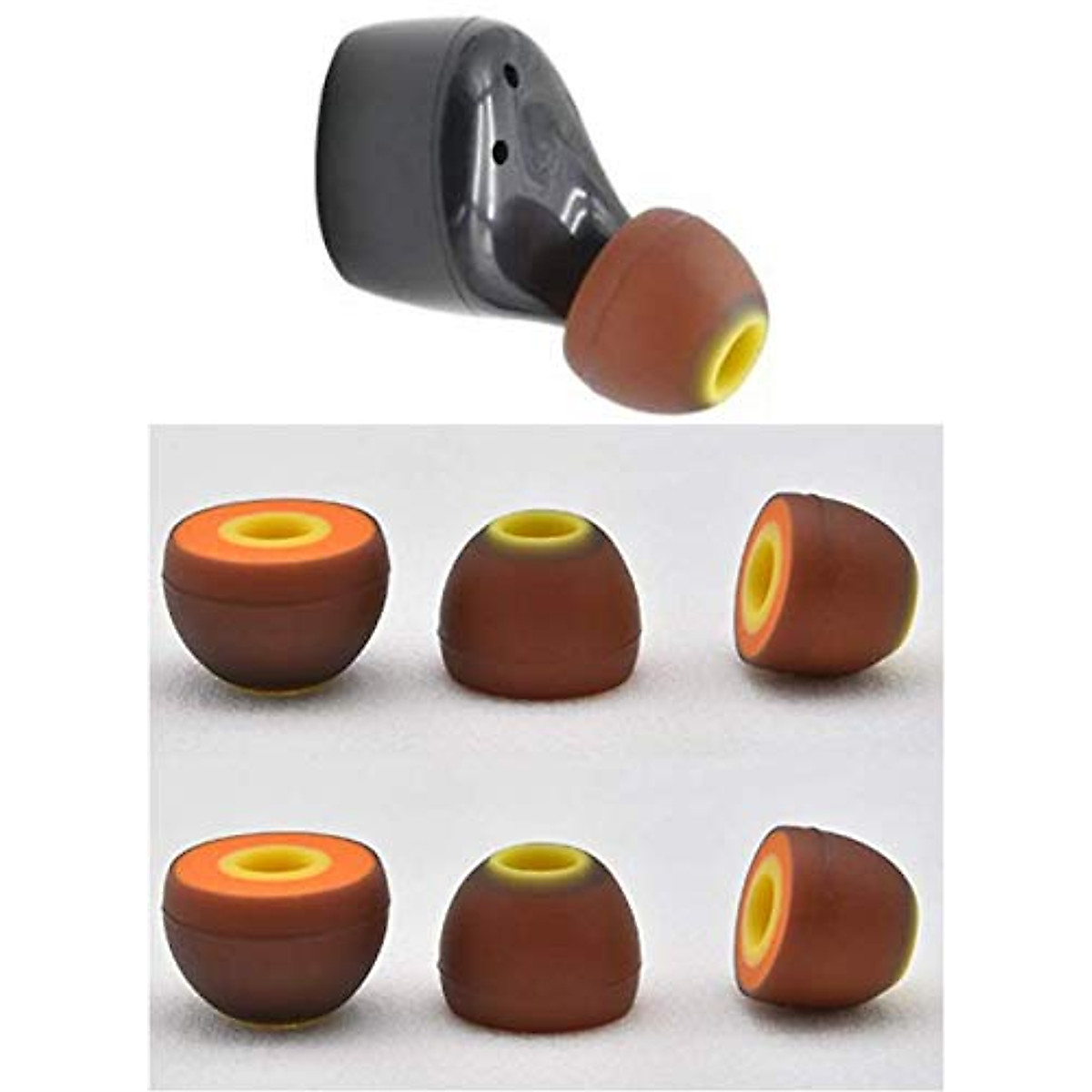 Zotech Hybrid Eartips (Memory Foam & Silicone Combo) Premium Memory Foam & Silicone Universal Ear Bud Tips Universal Design for Headphones. (S/M/L)