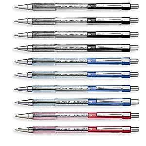 Pilot Better Retractable Ballpoint Pen, Bundle Black, Blue, Red colors Fine Point 07, 10 COUNT