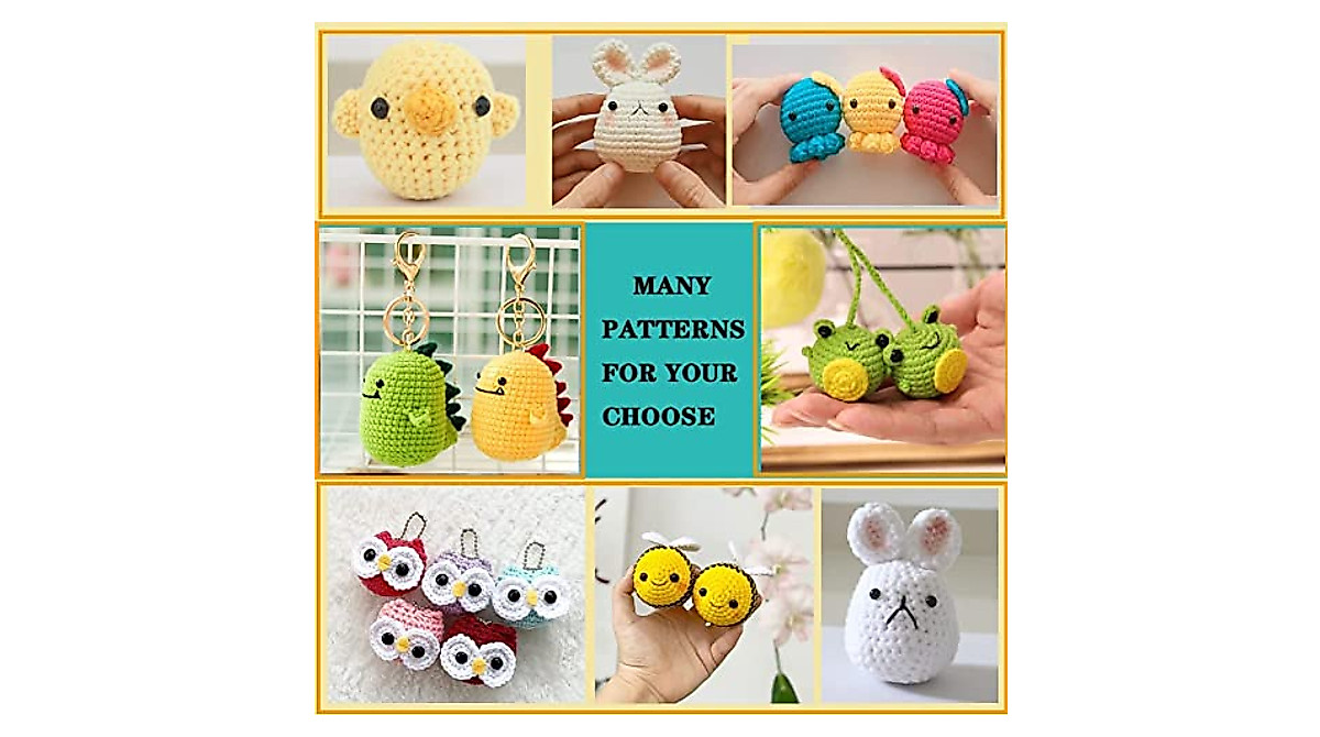 Beginner Crochet Kits - Learn with 3 Fun Patterns