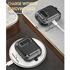 Koaichi for AirPods Pro(2nd/1st Generation) Case, Full-Body Ultra-Hard Shell Protective Cover with Lock, Powerful Drop Protection, Well Built Case Designed for AirPods Pro (2022/2019), Black