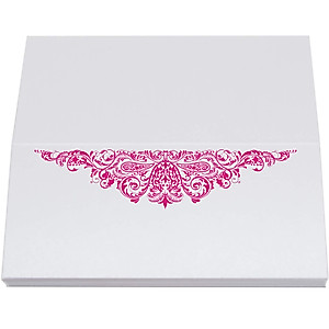 Paisley Place Cards, Fuschia (Choose Color), Set of 25, Pre-cut and Scored - Wedding, Party, Dinner, and Special Events - Made in the USA