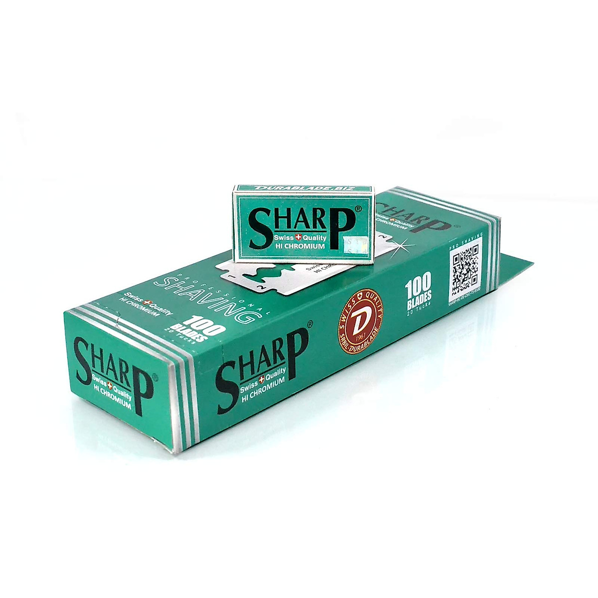 100 Sharp Hi Chromium Double Edge Razor Blades For Safety Razor - Men´s Safety Razor Blades For Shaving For Men For A Smooth And Clean Shave (1 Year Supply)