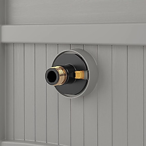 Hose Reel Resin Hose Reel Cart 100 ft Outdoor Hose Storage Reel with Crank Handle, Lid, and Slide Trak Guide 100' Hose Capacity