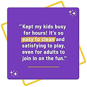 Kinetic Sand, Squish N’ Create Playset, with 13.5oz of Blue, Yellow, and Pink Play Sand, 5 Tools, Sensory Toys for Kids Ages 3 and Up