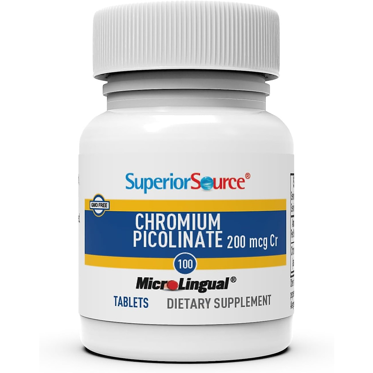Superior Source Chromium Picolinate - Supplement for Women & Men - Supplement Formula Supports Healthy Sugar Metabolism - Mineral Supplement Aids Overall Health - 500 mcg, 50 Instant Dissolve Tablets