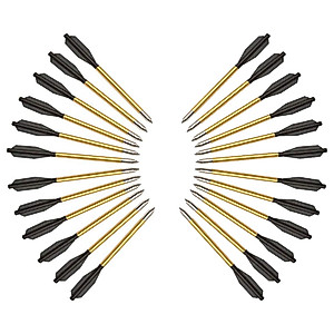 KingsArchery Self-Cocking Crossbow Bundle with Adjustable Sights, Spare Crossbow String and Caps, 27 Aluminim Arrow Bolt Set