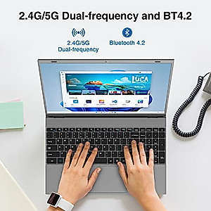 BiTECOOL Windows 11 Laptop, 15.6 inches Full HD IPS Display, Intel Celeron N4120 Quad Core, 12GB RAM and 256GB SSD Laptop Computer, 2.4/5G WiFi, BT4.2, Full Size Keyboard and Ultra Slim