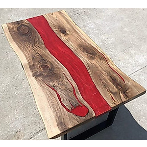 Epoxy Table, Epoxy Resin River Table, Live Edge Wooden Table, Natural Wood,Dining table, Natural Epoxy Table, Resin Table 54x27 inch
