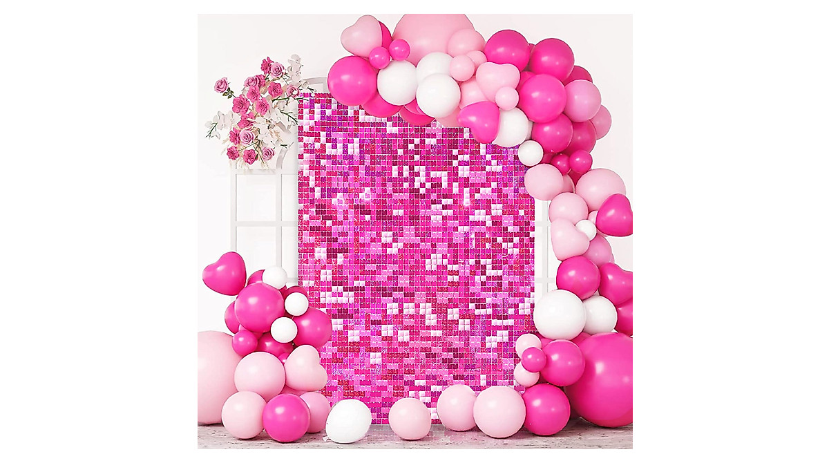Shimmer Wall Backdrop Hot Pink Panels | Perfect for Events