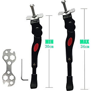 VECKUSON Kickstand for Kids Bike, Bicycle Kickstands Center Mount for 18 20 22 Inch Bicycles Adjustable Aluminum Alloy Kickstands for 18-22inch Mountain Bike/Road Bicycle/Adult Kid Bike/Sports Bike