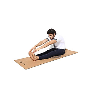 Shakti Warrior Mandala Cork Yoga mat,Extra Long and Wide,Artist Designed, Premium eco friendly mats, Non Slip, Great for Regular & Hot Yoga, Pilates and Work out (84 inchx27 inchx2mm Thick)