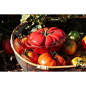 STAUB Ceramics Dutch Oven 16-oz Petite Tomato Cocotte, Cherry