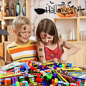 PURPERCAT Halloween Party Favors Bulk, 364 Pcs Large Halloween Party Favor Toys Set, Halloween Treats Non Candy Classroom Prizes Goodie Bag Stuffers Pinata Filler, Halloween Treat Prizes for Kids