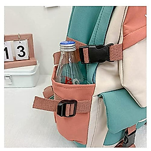 TKBASO Anime Anya Forger Backpack Cosplay Bag Kawaii Backpack Laptop Bag With Pendant Pink (8)