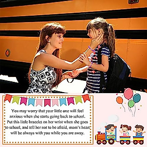 UPROMI Back to School Bracelet Mommy and Me 1st First Day of School Bracelet Mom and Daughter Matching Mother Daughter Heart Bracelets, First Day of Back to School Gifts for Girls