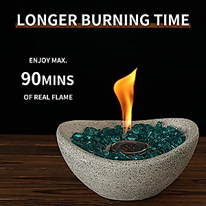 ECOLOVIDA Tabletop Fire Pit, Table Top Fire Bowl Outdoor Indoor Portable Personal Ethanol Fireplace Alcohol Fire Pot