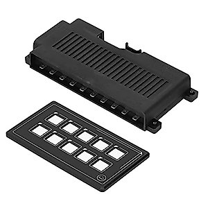 Control Switch Panel, Universal 10P Membrane Control Switch Panel Bluetooth APP Control with Backlight Module LED Touch Built‑in PPTC for RV Boat