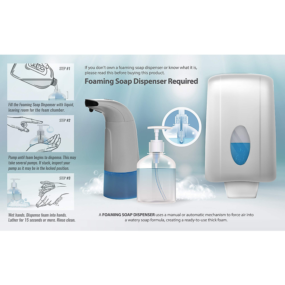 Bastion Antibacterial Foaming Hand Soap - Coconut Dream Hand Wash - Bulk Refill Jug. Coconut Dream Scented. Non-toxic. Made in the USA.(Foaming Dispenser Required) (Coconut, 1/2 Gallon (64 oz))