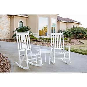 Leigh Country Heartland White 5 Slat Classic Rocker Rocking Chair