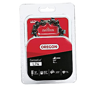 Oregon L74 ControlCut Replacement Chainsaw Chain for 18-Inch Guide Bar, 74 Drive Links, Pitch: .325" Low Vibration, .063" Gauge, Fits Stihl Models with 18" bars and .325" Sprockets,Gray