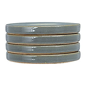 Main + Mesa Stoneware Reactive Glaze Coasters, Set of 4