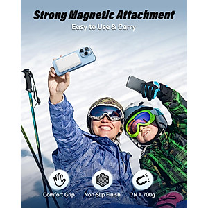 Eventronic [2 Pack] Magnetic Wireless Power Bank, 5000mAh Mag-Safe Battery Pack with Ultra Magnetic, Mini Wireless Portable Charger with USB-C Input/Output Compatible iPhone14/13/12 Pro/Pro Max/Mini