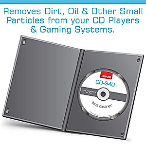 Maxell Safe and Effective Feature CD Player and Game Station Compact Disc Cleaner CD-340 190048 CD/CD-ROM Laser Lens Cleaner - CD Lens Cleaner