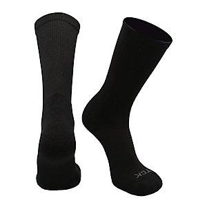 TCK Blister Resistance Crew Socks (Black, Large)