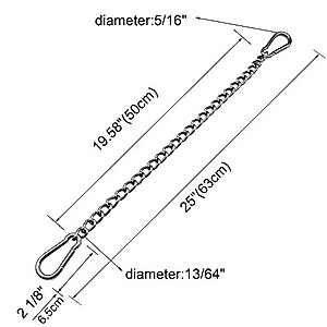 Hammock Hanger Chain Carabiners Kit - Heavy Duty Porch Swing Hanging Hooks 1000lbs Capacity 360° Swivel for Egg Chair, Yoga, Punching Bags, Gym（2 Sets）