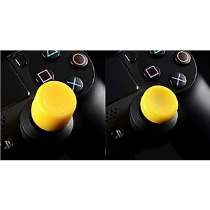 Rymfry Analog Thumb Stick Grips Cap Silicone Thumbsticks Joystick Cap Cover for PS4 PS3 PS2 Switch Pro Xbox one Xbox 360 Wii U Controller - Yellow