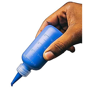 EDOBLUE Plastic Bottles 120mL with Red Tip Caps and Measurements - Small Mini Squeeze Dispensing Bottle for Arts and Crafts, Paint, Icing,Condiment, Glue, Sauces, and More ​- 6 Pack / 4 Ounce