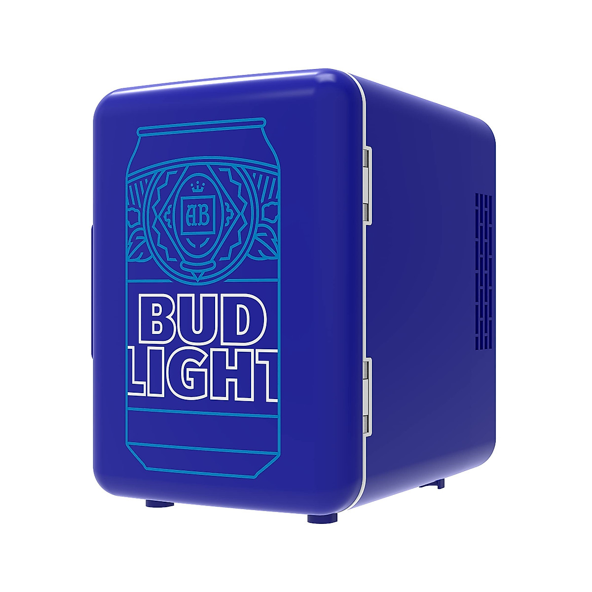 CURTIS MIS152BULT Bud Light, Mini Portable Compact Personal Fridge Cooler, 4 Liter Capacity Chills Six 12 oz Cans, 100% Freon-Free & Eco Friendly, 6, Navy