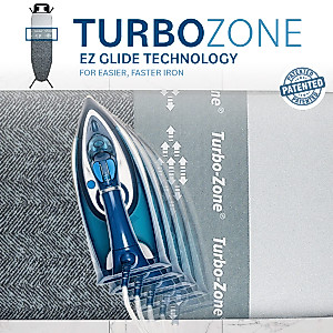 Bartnelli Classic Ironing Board with New Patent Technology | Made in Europe Iron Board with Patent Fast-Glide Zone, 4 Layer Cover & Pad, Height Adjustable, Safety Iron Rest, 4 Premium Steel Legs