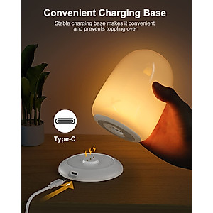 Night Light for Kids, VEYFIY Nursery Night Light with Touch Control & 1H Timer,Portable Baby Nursery Light with Charging Pad,4 LED Light Modes Rechargeable Night Lamp for Kids Room,Bedroom,Up to 100H…