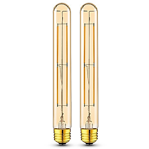 Sphoon 6W Dimmable T10 8.9inch Amber LED Bulb E26 Light Bulb Equal 60 watt 225 Long Led Light Bulb AC120V 2200K Edison 500LM for Rustic Pendant,Industrial Pipe,Wall sconces,Vanity 2Pack
