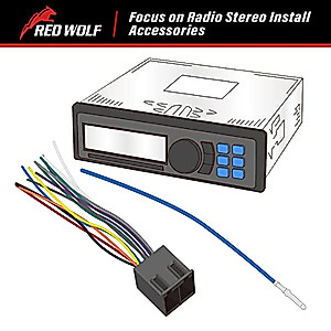 RED WOLF Car Radio 16 Pin ISO Wire Harness Adapter For Semi Truck Freightliner International Peterbilt Volvo Sterling Mack Kenworth Stereo Connector cable Male Plug to JVC Pioneer Kenwood Sony Android