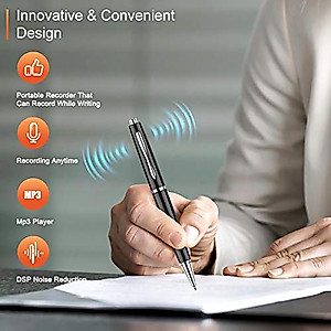 32GB Digital Voice Recorder - Voice Activated Recorder for Lectures Meetings Classes, Audio Recording Device Audio Recorder Portable USB MP3 Playback
