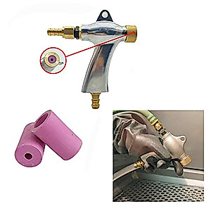 Sandblaster Gun Nozzles 5Pcs Tip Sand Blaster Replacement Cylinder Ceramic Abrasive Nozzles for Blasting (Pink)(6mm)