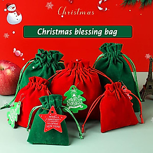 FASHEWELRY 100 Pack Red Drawstring Velvet Bags 3.6x2.8 inch Jewelry Candy Storage Present Packaging Small Pouches for Wedding Party Favor