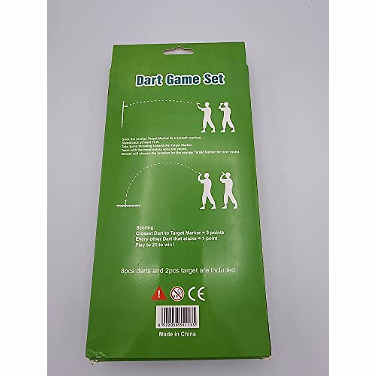 Family Darts Game, Christmas Suction Cup Silicone Darts Game, Stocking Stuffer Gift, Outdoors/Indoors, Camping Game, Kids and Adults Party Game, Fidget Toys, 10 Pieces for 2 Teams, green and blue