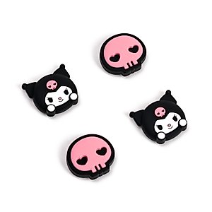 WISHAVEN Cute Pocket Monsters Joycon Thumb Grip Caps Compatible with Nintendo Switch, Soft Silicone Joystick Cover for Nintendo Switch/OLED/Lite Controller, 4PCS (Skull & Troublemaker Rabbit)