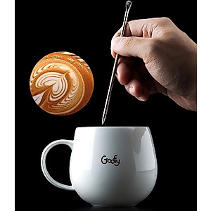 Nicunom 50oz Milk Frothing Pitcher, Stainless Steel Coffee Tools Cup Steaming Pitchers with Decorating Art Pen, Milk Coffee Cappuccino Latte Art Milk Jug Cup for Espresso Machines Latte Art