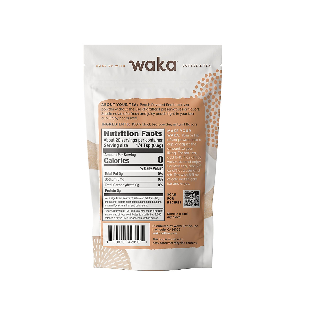 Waka — Green & Black Instant Tea Sample Bundle — No Sugar Added & Unsweetened — 100% Tea Leaves — 10 X 0.45 oz Sample Packs For Hot or Iced Tea