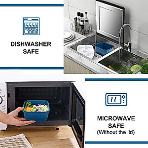 Portable Salad Lunch Container - 38 Oz Salad Bowl - 2 Compartments with Dressing Cup, Large Bento Boxes, Meal Prep to go Containers for Food Fruit Snack